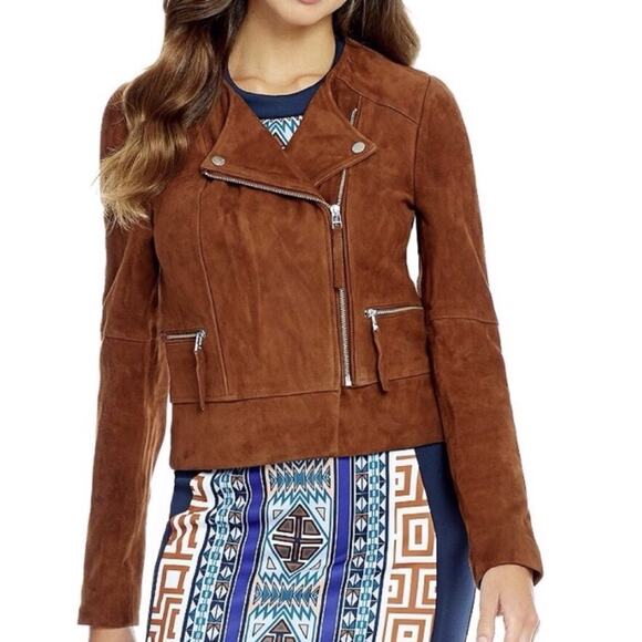 Gianni Bini | Jackets & Coats | Gianni Bini Suede Leather Moto Biker ...